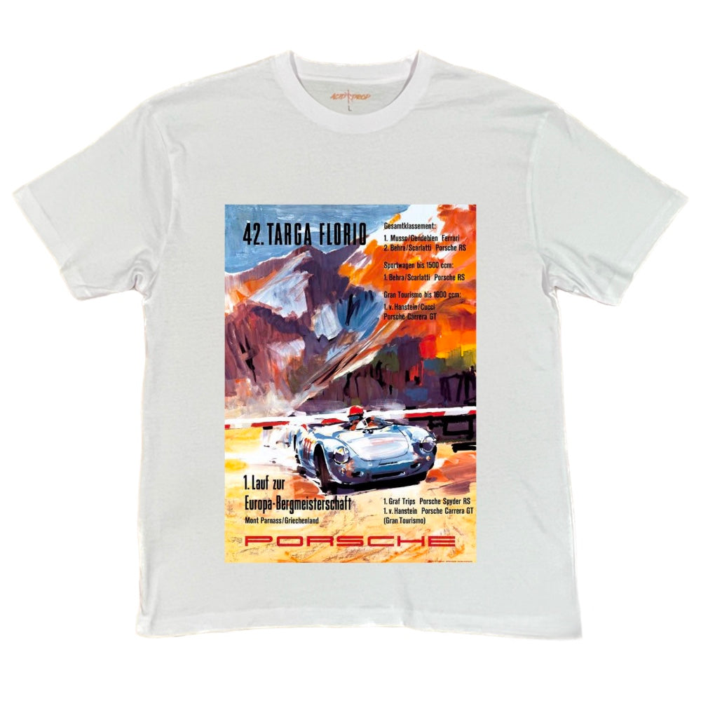 Targa Florio 550 Spyder Poster Design Tee | Emporium Streetwear